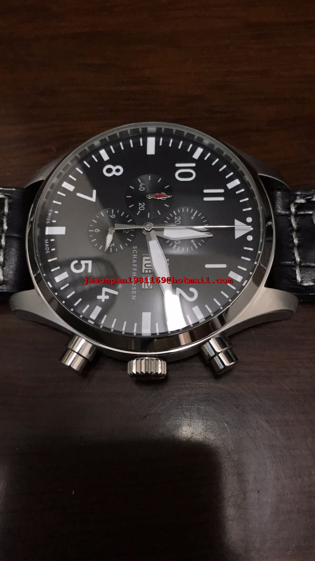 Jason Watch Shop——IWC LE Black Face Quartz Chrono_