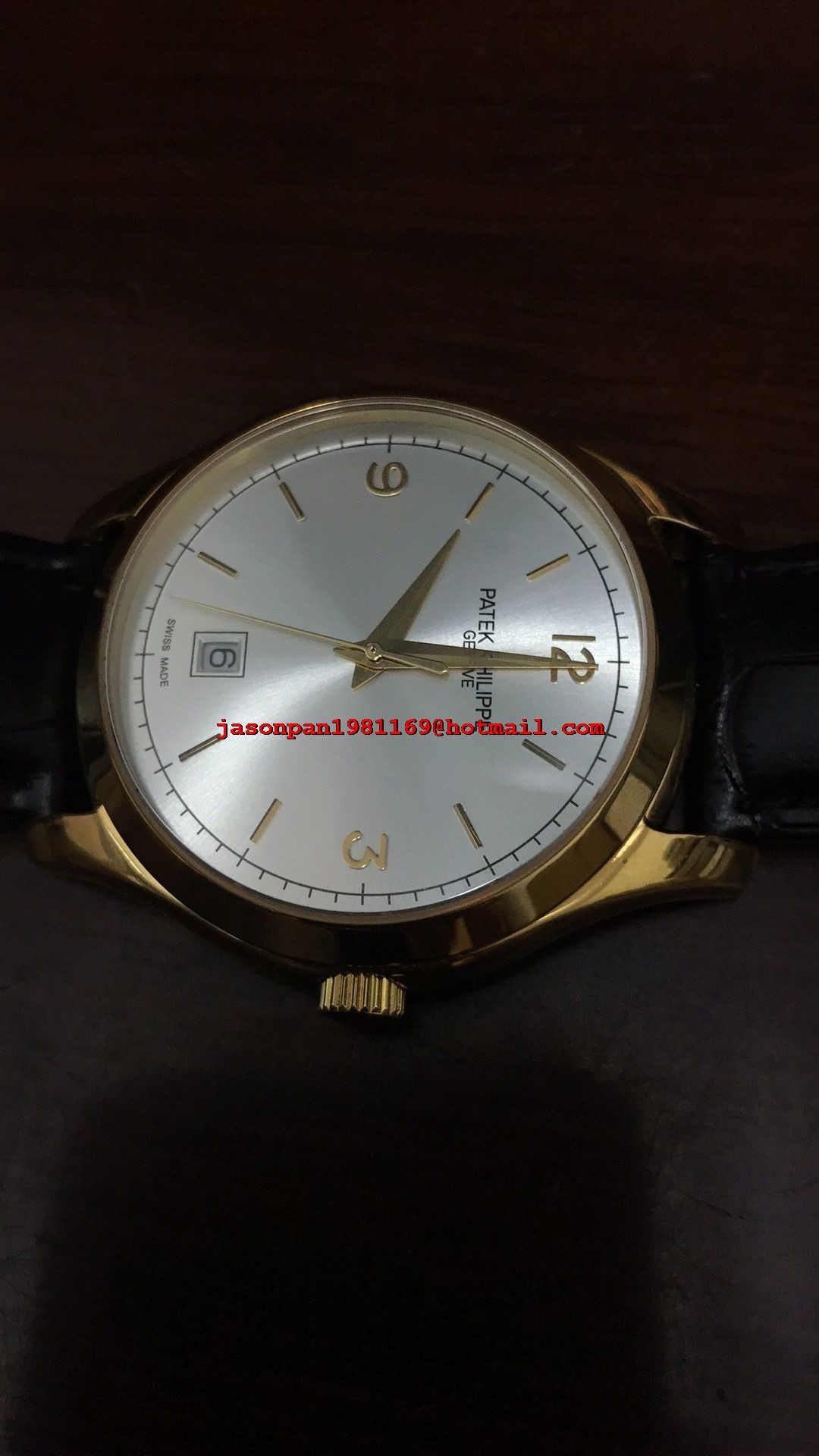 Jason Watch Shop——PATEK PHILIPPE Yellow Gold White Dial on Leather ...