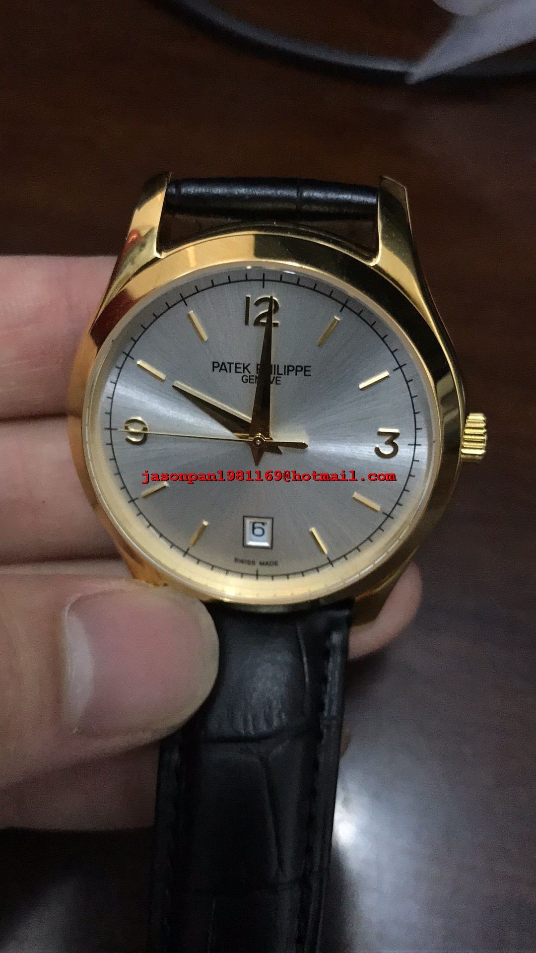 Jason Watch Shop——PATEK PHILIPPE Yellow Gold White Dial on Leather ...
