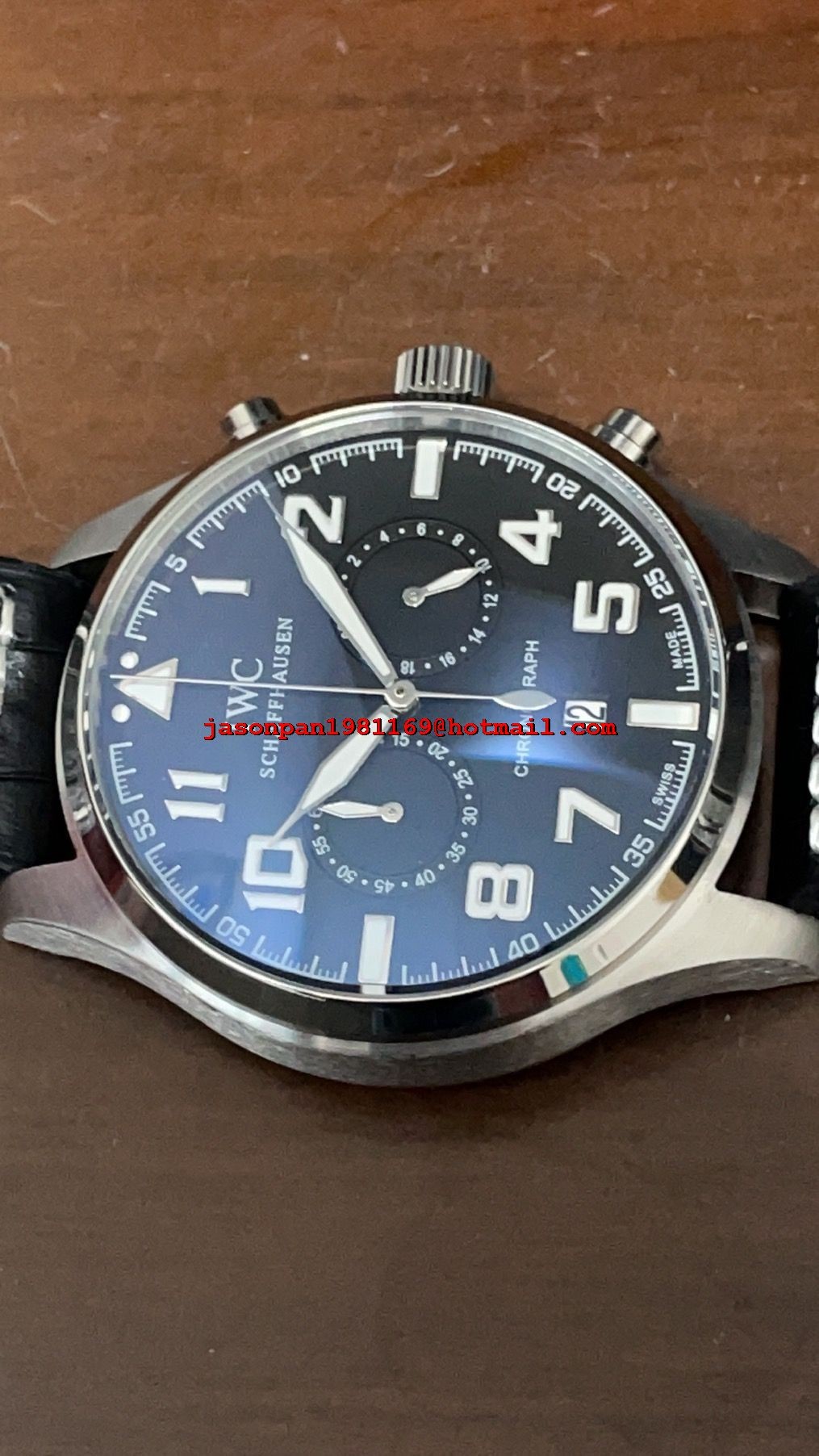 Jason Watch Shop——IWC LE Black Face Quartz Chrono_