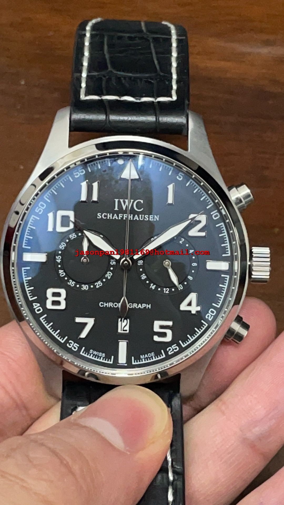 Jason Watch Shop——IWC LE Black Face Quartz Chrono_