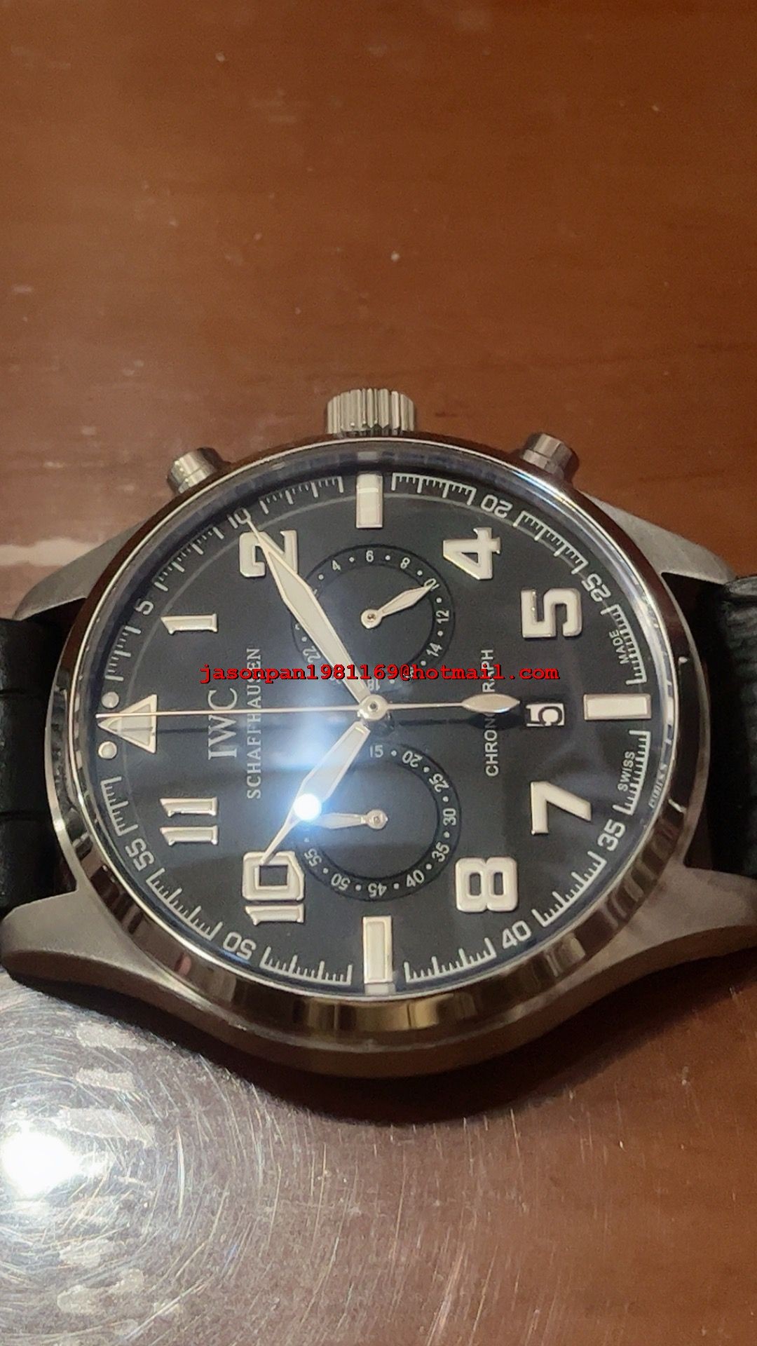 Jason Watch Shop——IWC LE Black Face Quartz Chrono_